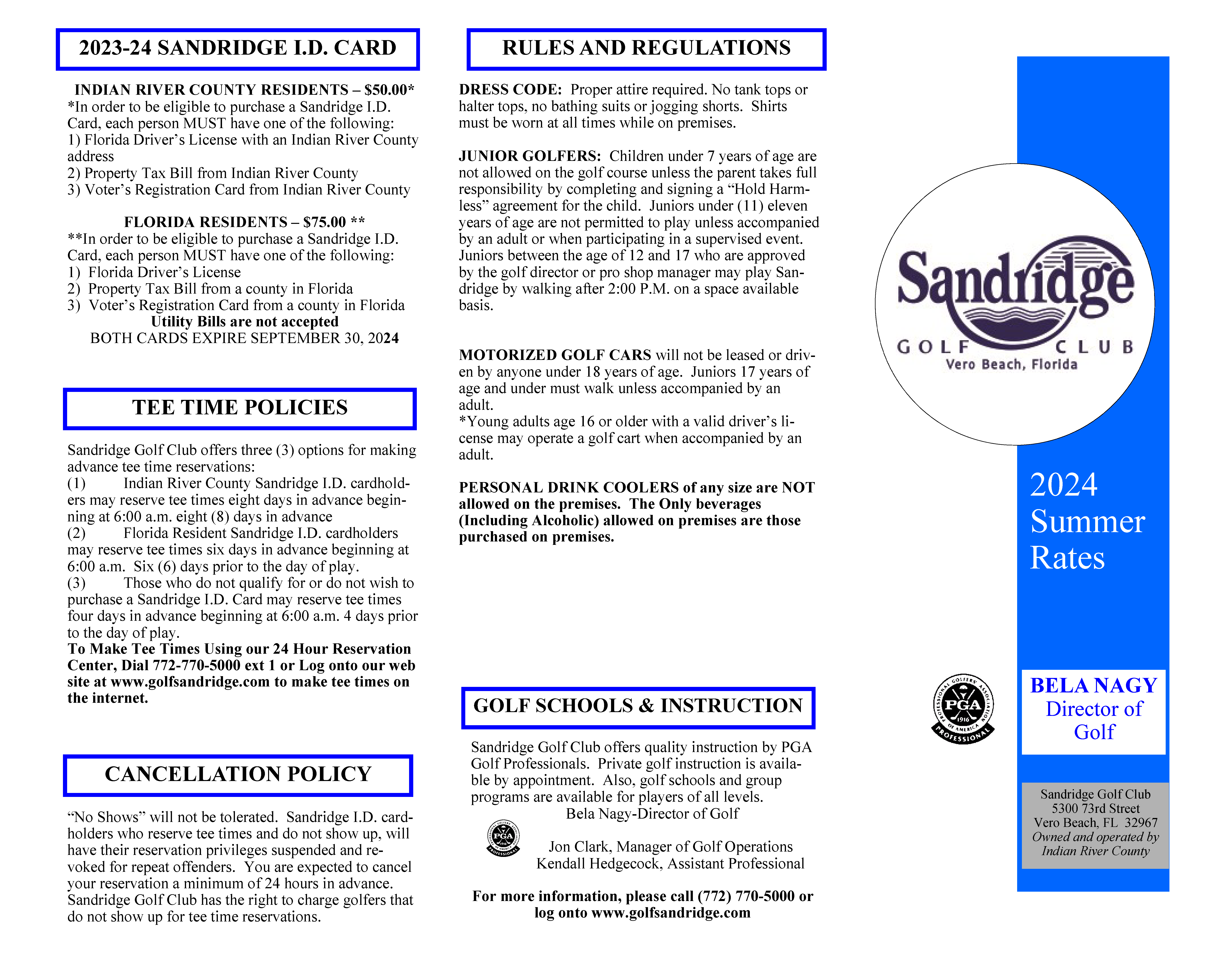 Rates - Sandridge Golf Club - Dunes Course